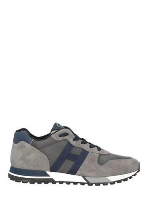 Hogan Sneakers Taupe Size Leather, Textile Fibers - Grey