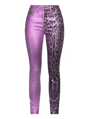 Dolce & Gabbana Leopard-print Tapered Pants - Purple