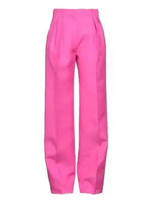 Valentino Garavani Virgin Wool And Silk Pants - Pink