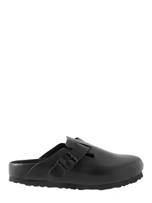 BIRKENSTOCK Boston Leather Clogs - Black