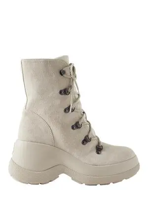 Moncler Resile Trek Ankle Boots - Ecru