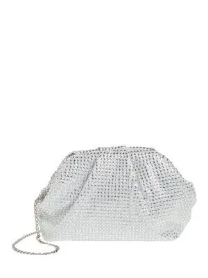Nina Nina Crystal Frame Satchel Silver