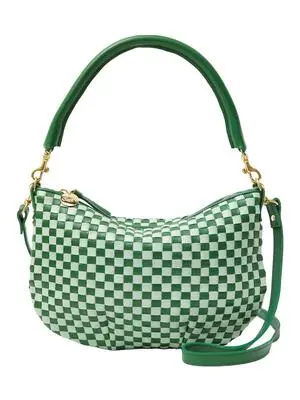 CLARE V. Petit Moyen Woven Messenger Bag