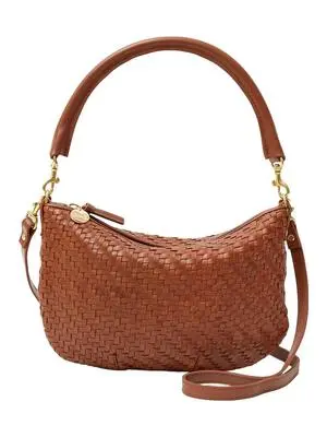 Clare V. Petit Moyen Woven Messenger Bag - Hazelnut