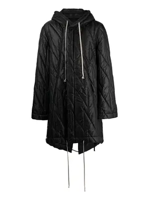 Rick Owens Fishtail Hooded Parka - Black
