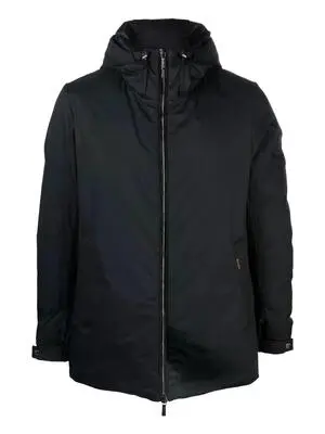 MOORER Padded Hooded Jacket - Blue