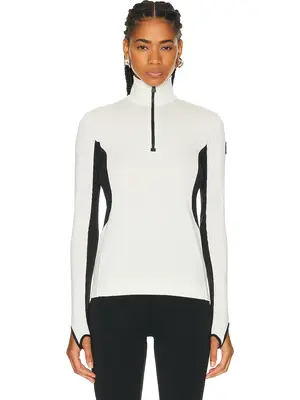 Moncler Half Zip Top - White