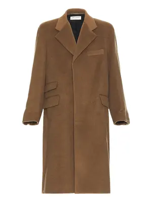 Saint Laurent Manteau Coat - Beige