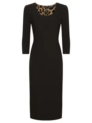 Dolce & Gabbana Wool-blend Midi Dress - Black
