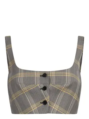 Marni Virgin Wool-blend Cropped Top - Grey