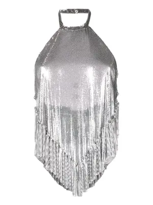 Rabanne Rabanne Chainmail Halterneck Top Silver