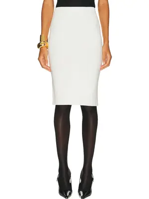 Saint Laurent Jersey Skirt - Naturel
