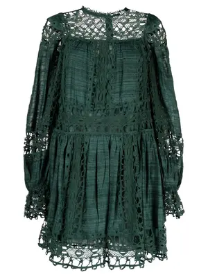 Ulla Johnson Lata Lace Mini Dress - Green