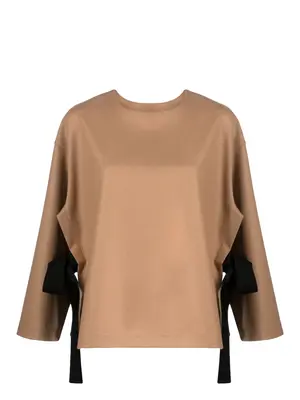 Erika Cavallini Terry-cloth Cape Blouse - Brown