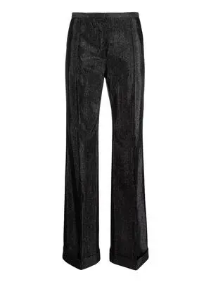 Philosophy Di Lorenzo Serafini Metallic-effect Straight-leg Trousers - Black