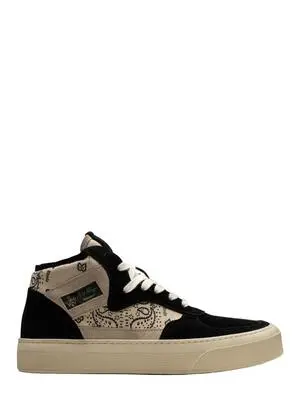 Rhude Cabriolets Bandana-print High-top Sneakers - Black
