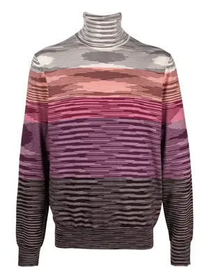 Missoni Intarsia-knit Wool Jumper - Pink