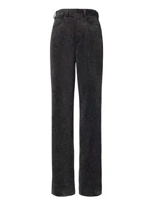Tory Burch Wide-leg Corduroy Trousers - Grey