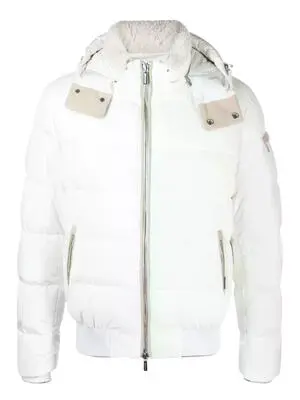 MOORER Hooded Padded Jacket - White