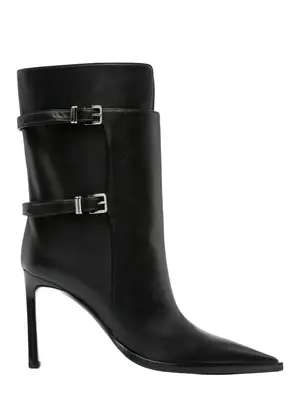 SERGIO ROSSI Sr Thalestris 95mm Leather Boots - Black