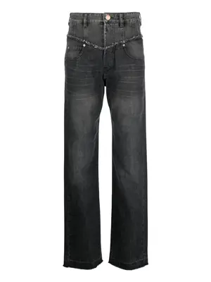 Isabel Marant Noemie Straight-leg Jeans - Black