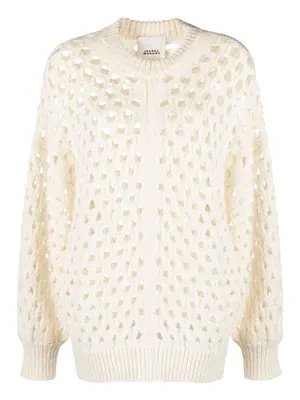 Isabel Marant Étoile Tane Crochet Wool-blend Jumper - Neutrals
