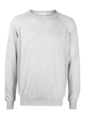 CRUCIANI Piped-trim Crew-neck Jumper - Grey