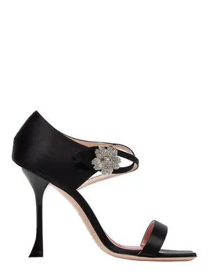 ROGER VIVIER I Love Vivier Daisy Heeled Sandals - Black