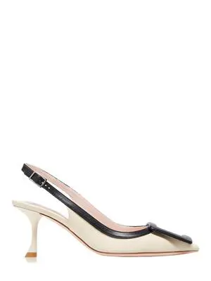 ROGER VIVIER Viv In The City Slingback Pumps - Neutral