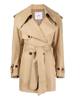 JNBY Belted Double-breasted Trench Coat - Brown