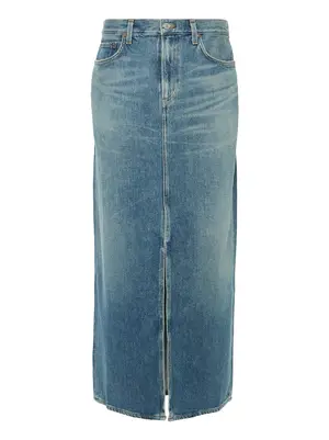 AGOLDE Leif Denim Maxi Skirt - Blue