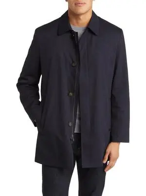 Hart Schaffner Marx Gilmore Water-resistant Raincoat With Removable Liner - Navy