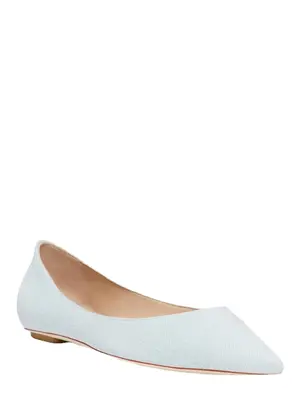 STUART WEITZMAN Stuart Weitzman Emilia Pointed-Toe Flat Light Wash