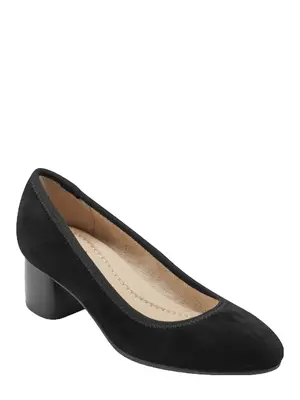 EARTH® Rellia Block Heel Pump Black Suede