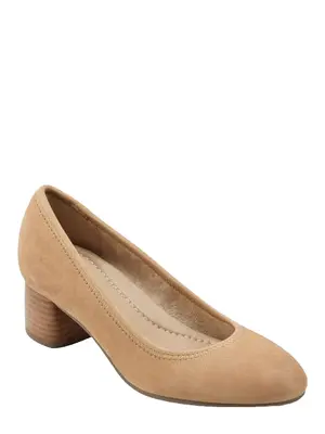 EARTH® Rellia Block Heel Pump Light Natural