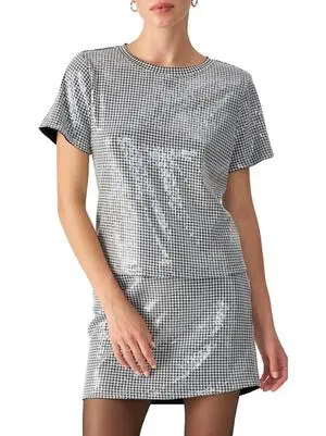 Sanctuary Perfect Sequin Top - Micro Houn
