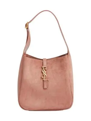 Saint Laurent Saint Laurent Small Le 5 À 7 Suede Hobo Bag Barely Pink