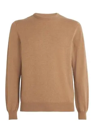 Harrods Harrods Cashmere Crew Neck Sweater Beige