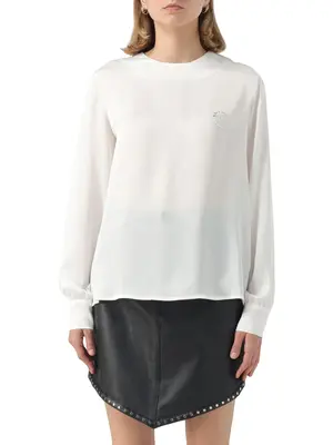 GAËLLE PARIS Gaëlle Paris Long Sleeve Top White