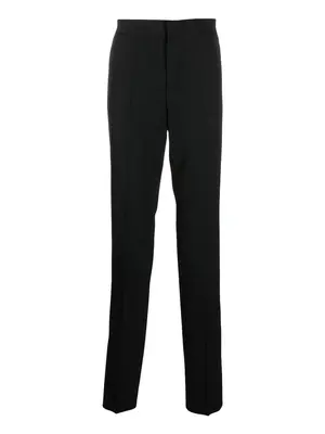 Versace Straight-leg Wool Trousers - Black
