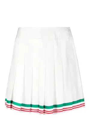 CASABLANCA Casablanca Casa Way Silk Tennis Skirt