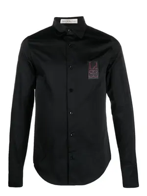 LUDOVIC DE SAINT SERNIN Logo-patch Shirt - Black
