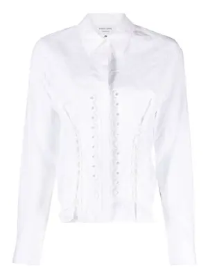 MARINE SERRE Regenerated Corset Shirt - White