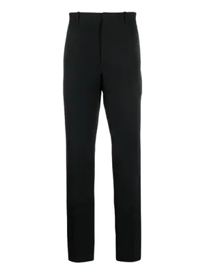 JIL SANDER Pressed-crease Wool Trousers - Black