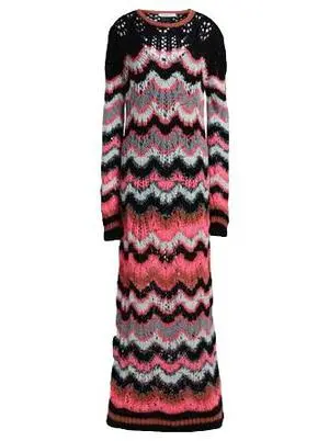 Philosophy Di Lorenzo Serafini Intarsia-knit Maxi Dress - Black