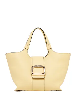 ROGER VIVIER Grand Viv' Choc Leather Tote Bag Yellow