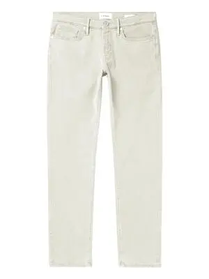 FRAME L'homme Slim-fit Lyocell-blend Trousers - Neutrals