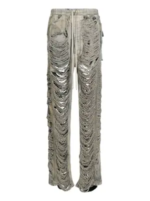 RICK OWENS Rick Owens DRKSHDW Distressed Wide-Leg Trousers