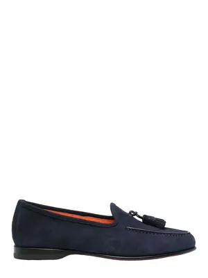 Santoni Tassel-detail Suede Loafers - Blue