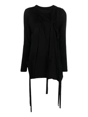 Yohji Yamamoto Strap-detail Sweatshirt - Black